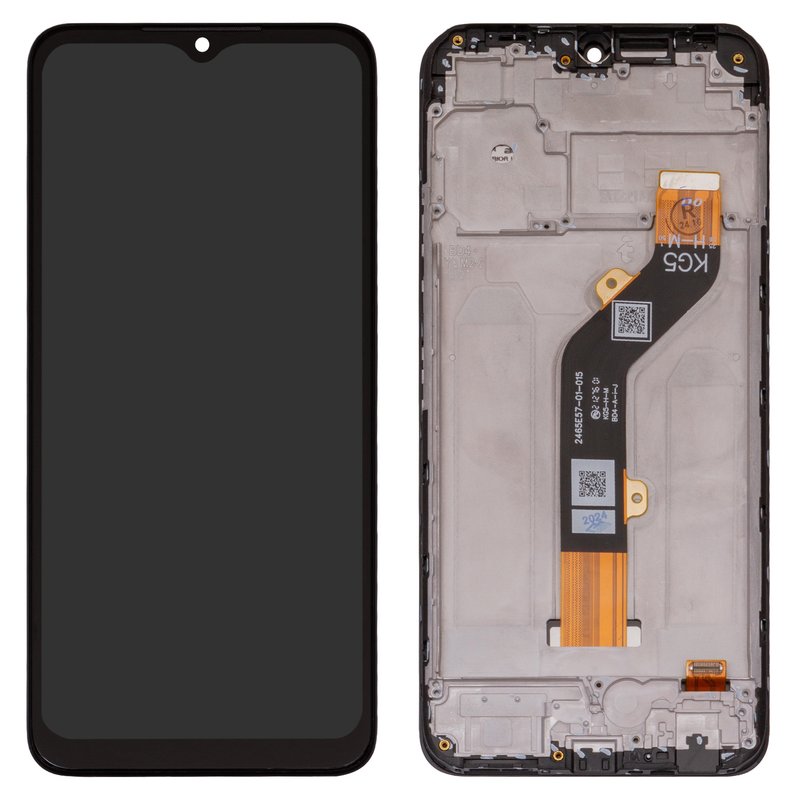 LCD compatible with Tecno Pop 5 LTE, (black, with frame, Original (PRC ...