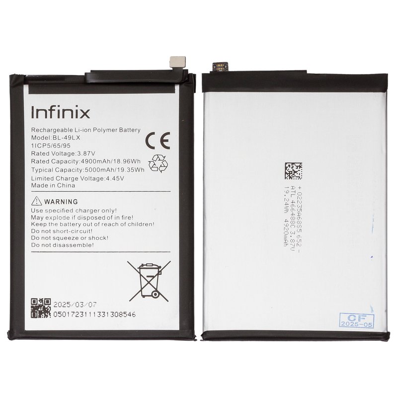 Battery BL-49LX compatible with Infinix Hot 12 (X6817), Hot 20 (X6826 ...